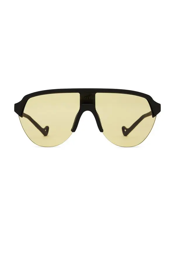 DISTRICT VISION Nagata Speed Blade Sunglasses - Black & D+ Sports Yellow