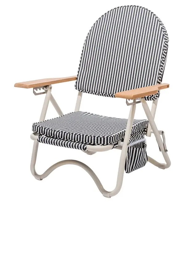 BUSINESS & PLEASURE Pam Chair In Navy - Laurens Navy Stripe