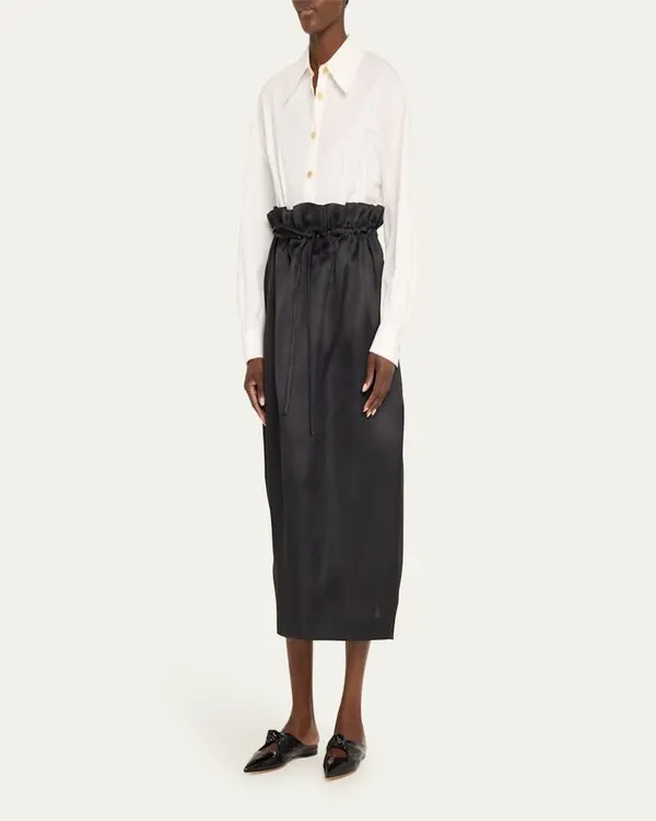 Khaite - Khaite Rowan Crinkle Leather Ballerina Mules
