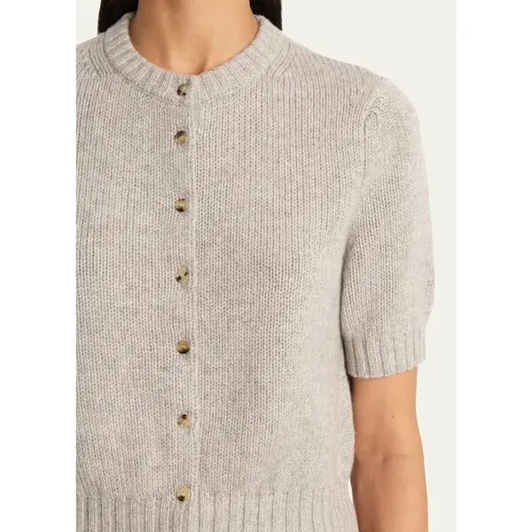 Khaite Nora Cashmere Knit Cardigan - Biscotti