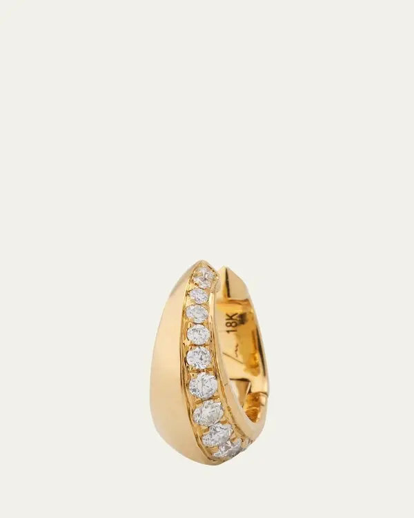 Lizzie Mandler One-sided Crescent Diamond Ear Cuff - Gold