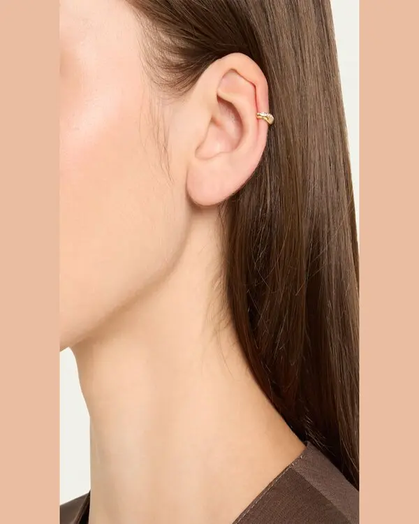 Lizzie Mandler One-sided Crescent Diamond Ear Cuff