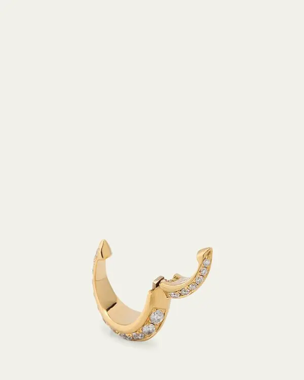 Lizzie Mandler One-sided Crescent Diamond Ear Cuff