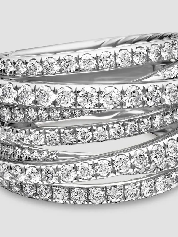 David Yurman Pavé Crossover Ring In 18k - Diamond