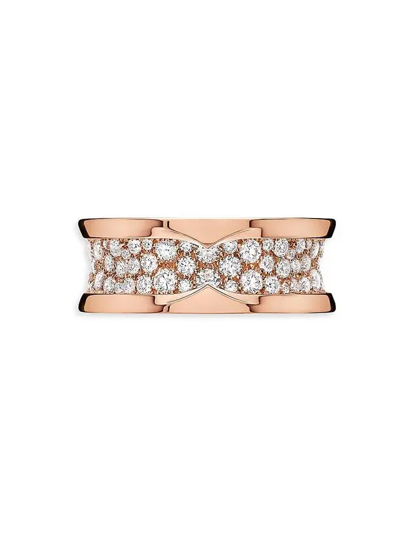 BVLGARI B. Zero1 18k Rose Gold & 1.51 Tcw Diamond Ring