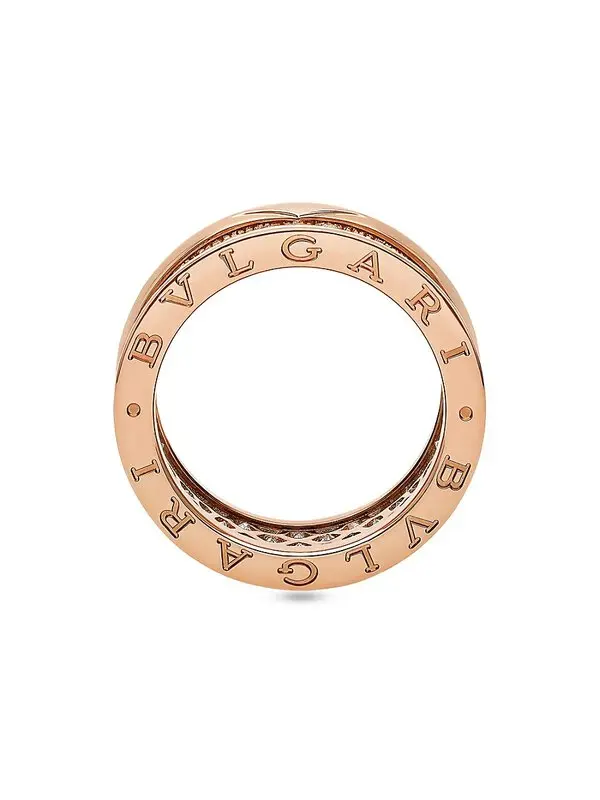 BVLGARI B. Zero1 18k Rose Gold & 1.51 Tcw Diamond Ring