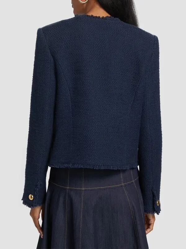 Cinq À Sept Christie Cotton Tweed Jacket - Navy