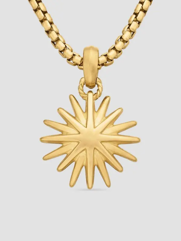 David Yurman Starburst Charm In 18k Yellow 21.5mm - Gold