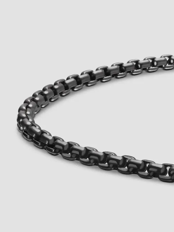 David Yurman Box Chain Bracelet In Stainless Steel And Sterling