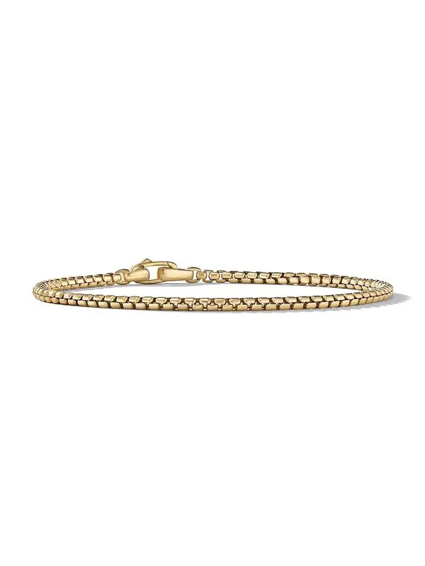 David Yurman Box Chain Bracelet In 18k Yellow 2.7mm - Gold