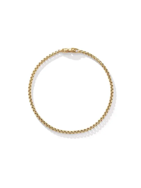David Yurman Box Chain Bracelet In 18k Yellow 2.7mm