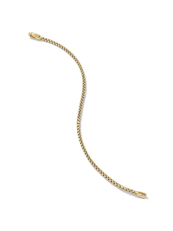 David Yurman Box Chain Bracelet In 18k Yellow 2.7mm