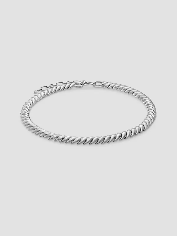 David Yurman Sculpted Cable Necklace In Sterling 8.5mm - Silver