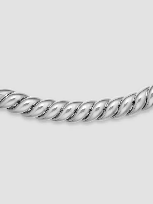 David Yurman Sculpted Cable Necklace In Sterling 8.5mm - Silver