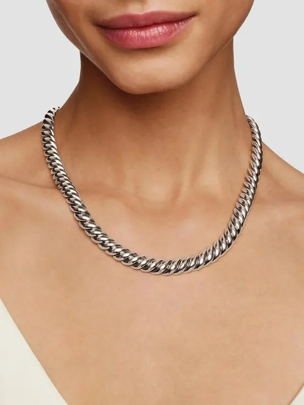 David Yurman Sculpted Cable Necklace In Sterling 8.5mm - Silver