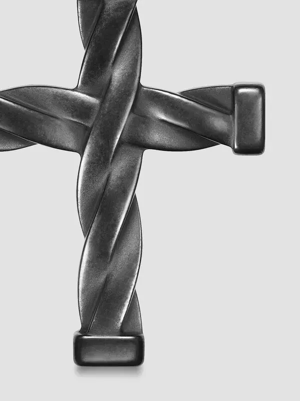 David Yurman Dy Helios Cross Pendant In Titanium, 48mm