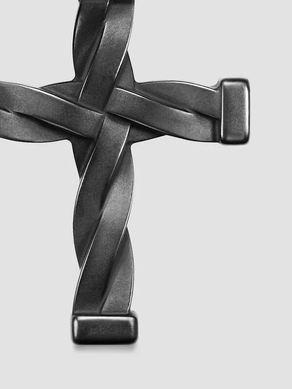 David Yurman Dy Helios Cross Pendant In Titanium, 48mm