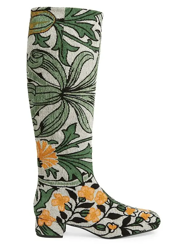 La DoubleJ Edie Boots - Jacquard Delta Ivory