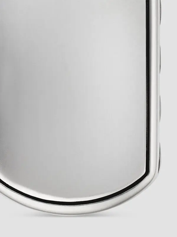 David Yurman Sculpted Cable Tag In Sterling 42mm