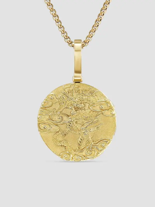 David Yurman Dragon Amulet In 18k Yellow