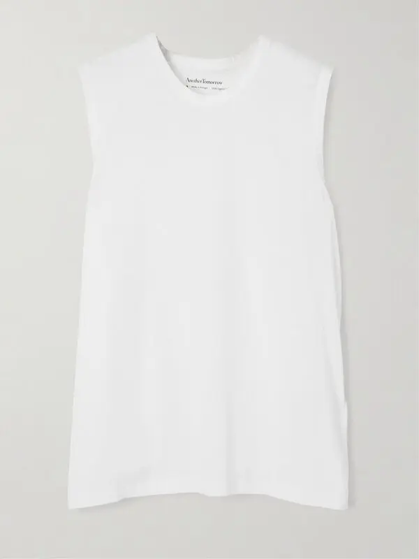 Another Tomorrow Organic Cotton-jersey Tank Top