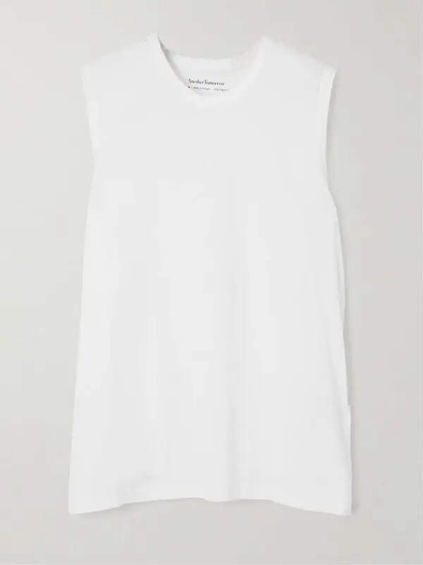 Another Tomorrow Organic Cotton-jersey Tank Top