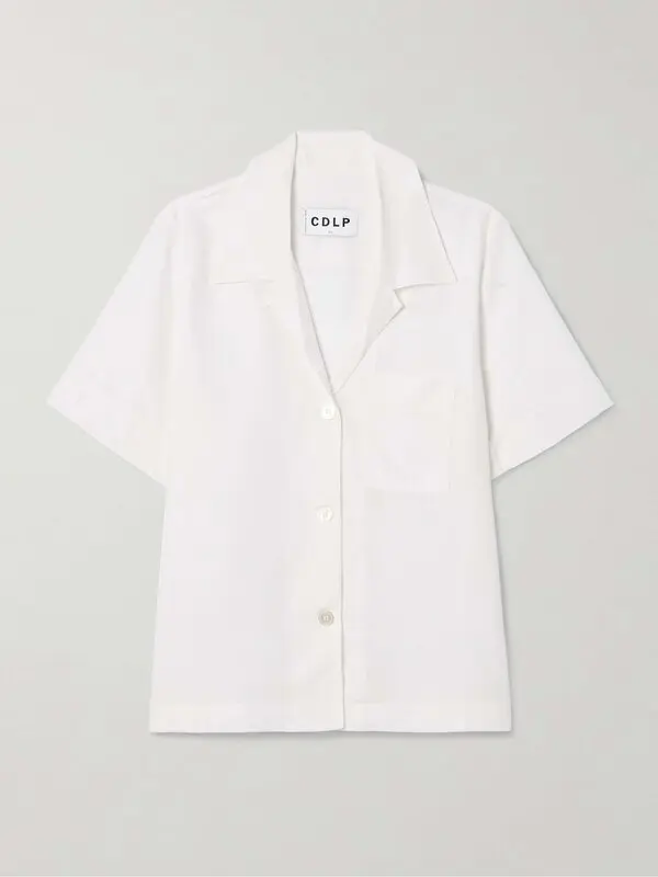 CDLP Lyocell Pajama Shirt - White