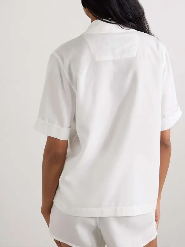 CDLP Lyocell Pajama Shirt - White