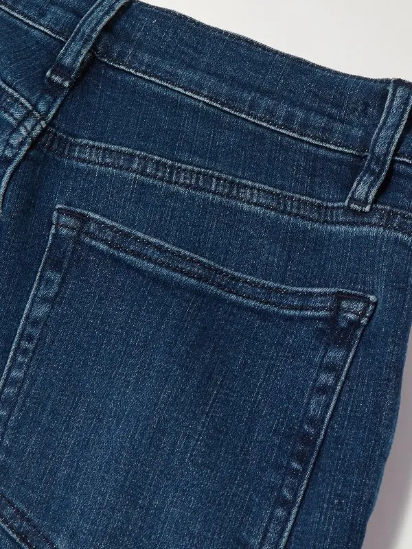 FRAME Le High Cropped Slim-leg Jeans - Blue