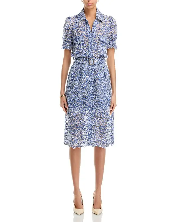 Generation Love Claudia Lace Dress In Blue/White - 40% Off | Editorialist