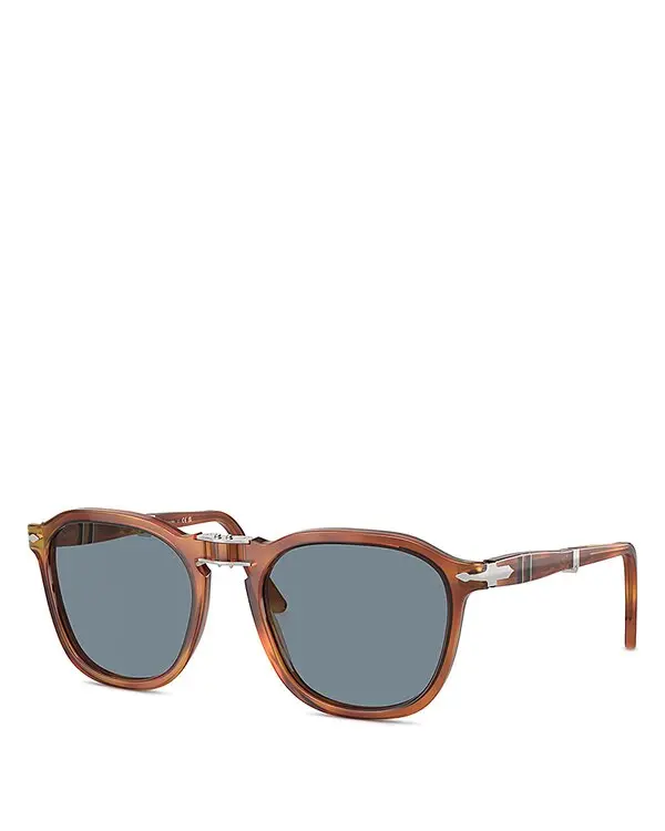 Persol Square Sunglasses, 54mm - Brown/blue Solid