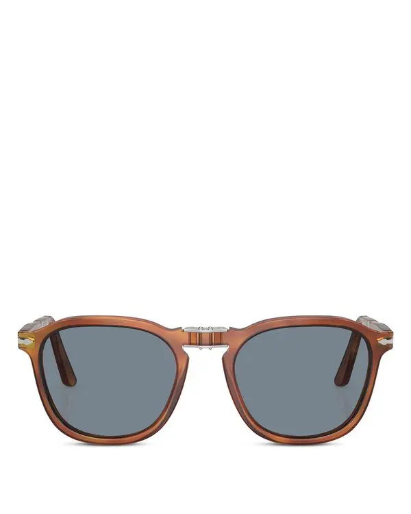 Persol Square Sunglasses, 54mm - Brown/blue Solid