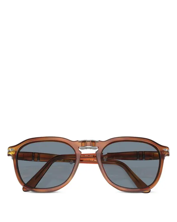 Persol Square Sunglasses, 54mm - Brown/blue Solid