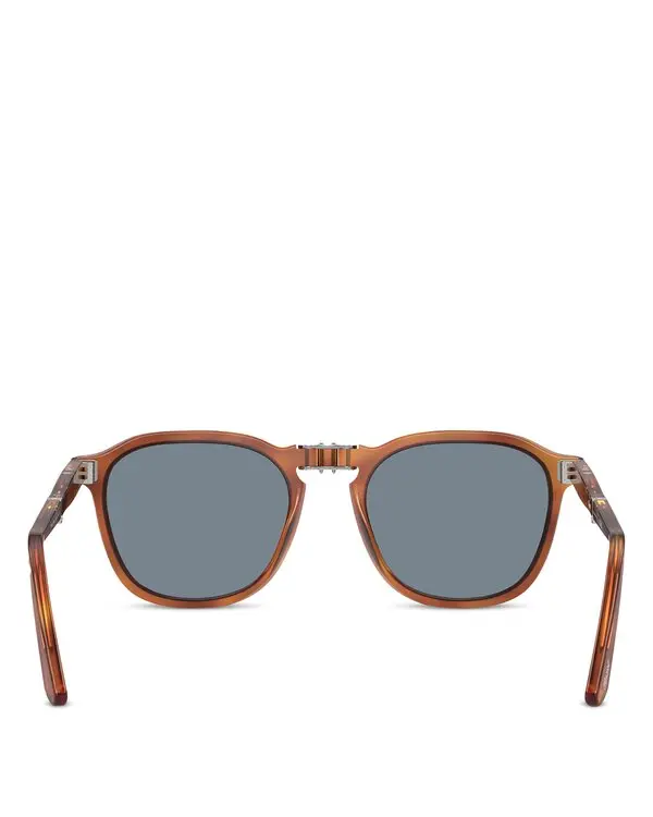 Persol Square Sunglasses, 54mm - Brown/blue Solid