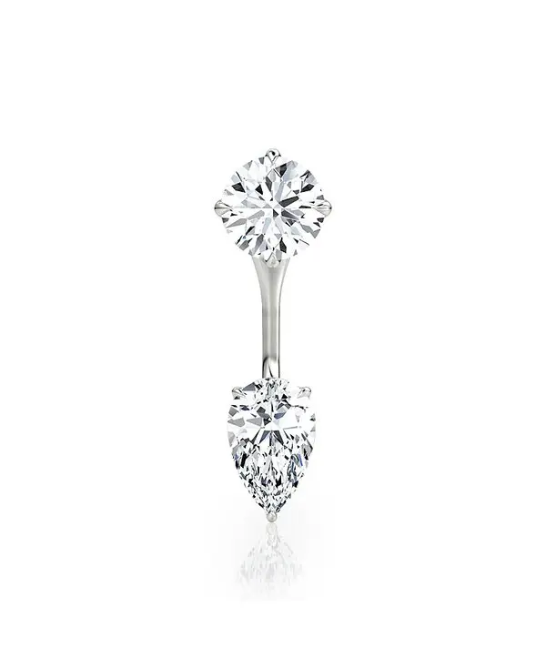 VRAI Solitaire Lab-grown Diamond Stud & Ear Jacket Earrings - K White Gold