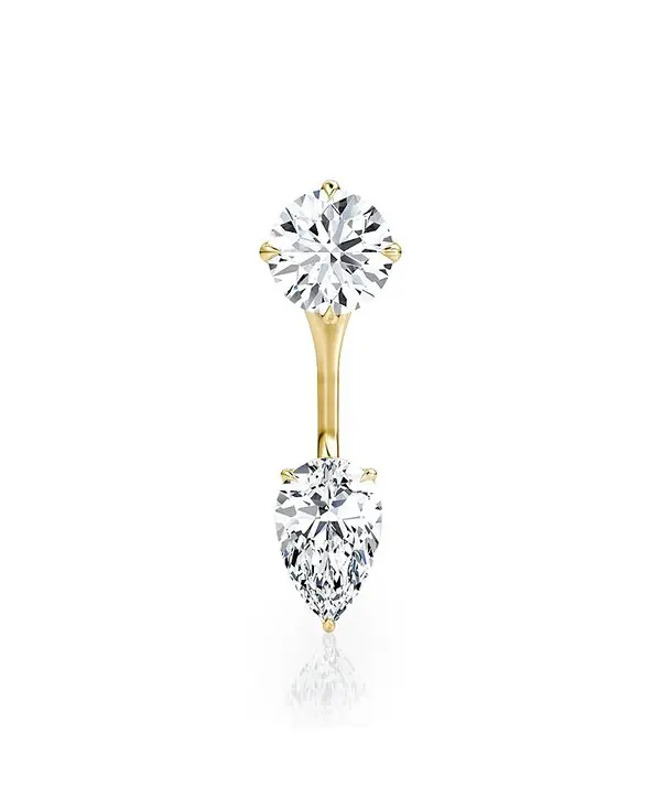 VRAI Solitaire Lab-grown Diamond Stud & Ear Jacket Earrings - K Yellow Gold