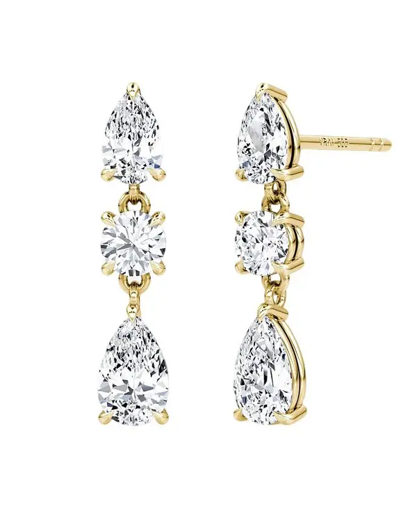 VRAI 14k Drop Earrings With 2.0 Ctw Lab Grown Diamonds - K Yellow Gold