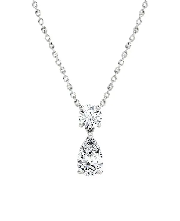 VRAI Signature Duo Drop 1.5ctw Necklace - K White Gold