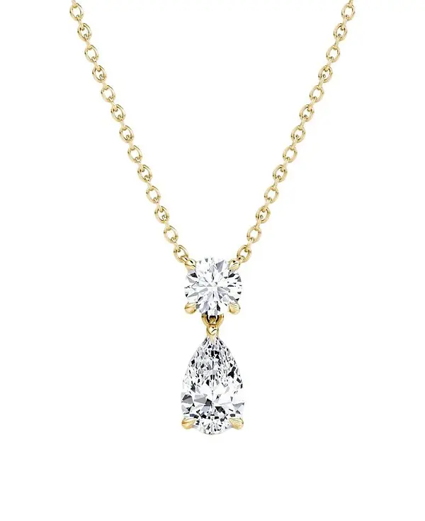 VRAI Signature Duo Drop 1.5ctw Necklace - K Yellow Gold