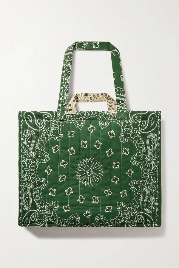 CALL IT BY YOUR NAME Maxi Cabas Reversible Paisley-print Tote