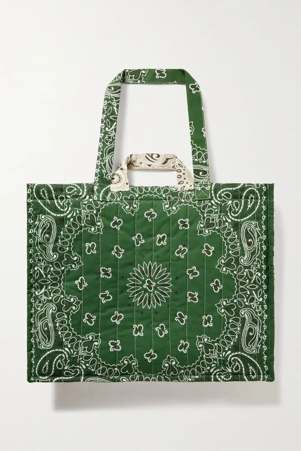 CALL IT BY YOUR NAME Maxi Cabas Reversible Paisley-print Tote
