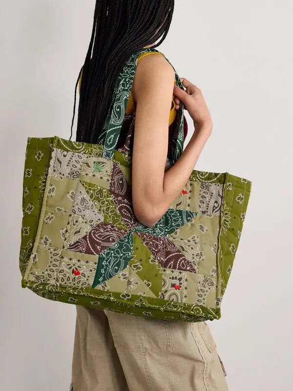 Call It By Your Name Maxi Cabas Reversible Patchwork Paisley-Print