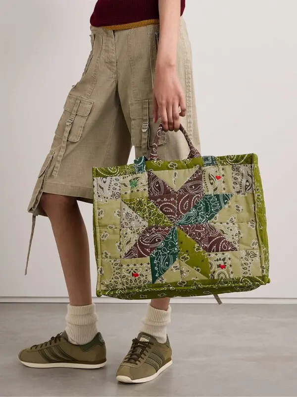 Call It By Your Name Maxi Cabas Reversible Patchwork Paisley-Print