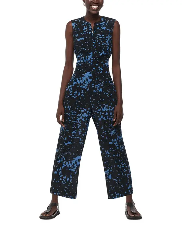 Whistles Smudged Spot Drew Jumpsuit - Black/multi
