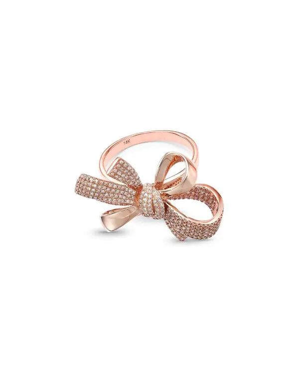 Bloomingdale'S Diamond Bow Ring, 0.65 Tcw