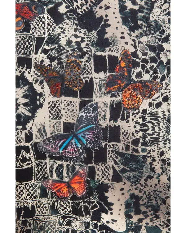 Zadig&Voltaire Blondie 70 Butterfly Silk Scarf - Black/multi