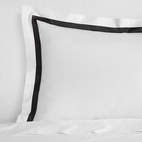 SFERRA Estate Sham, Boudoir - White/navy