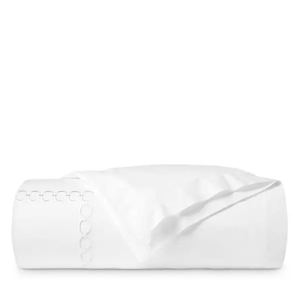 SFERRA Catena Duvet Cover, Twin - White/luna