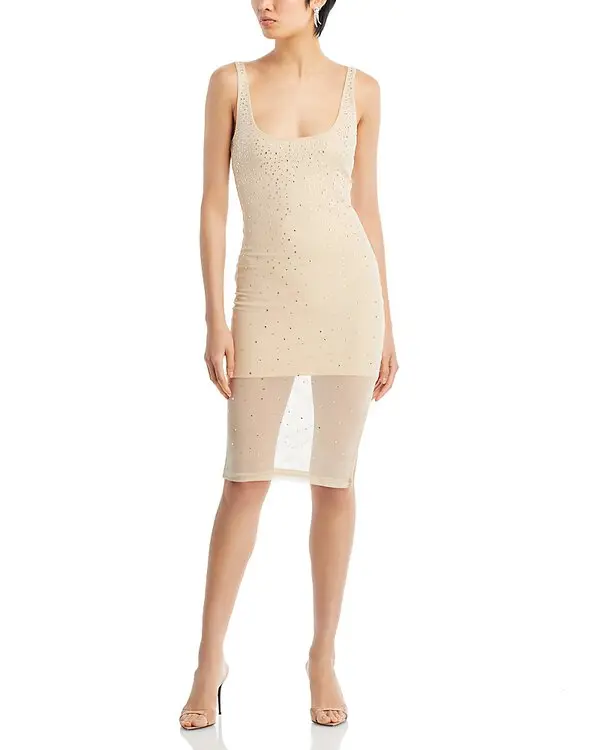 Generation Love Peri Crystal Embellished Dress - Bare