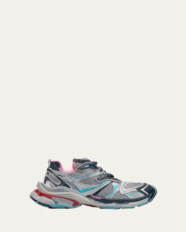 Balenciaga Runner 2 Sneakers - Grey/Blue/Pink | Editorialist